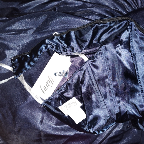 Tiffany Exclusives | Dresses | Nwt Navy Blue Off The Shoulder Mermaid ...